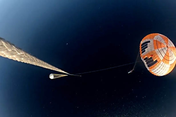 Launch company to catch a falling rocket with a helicopter