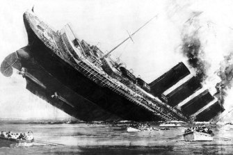 From the Archives, 1915: The Lusitania is sunk by German torpedoes in WWI