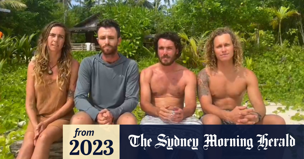 Australian surfers Steph Weisse, Elliot Foote, Will Teagle and Jordan ...