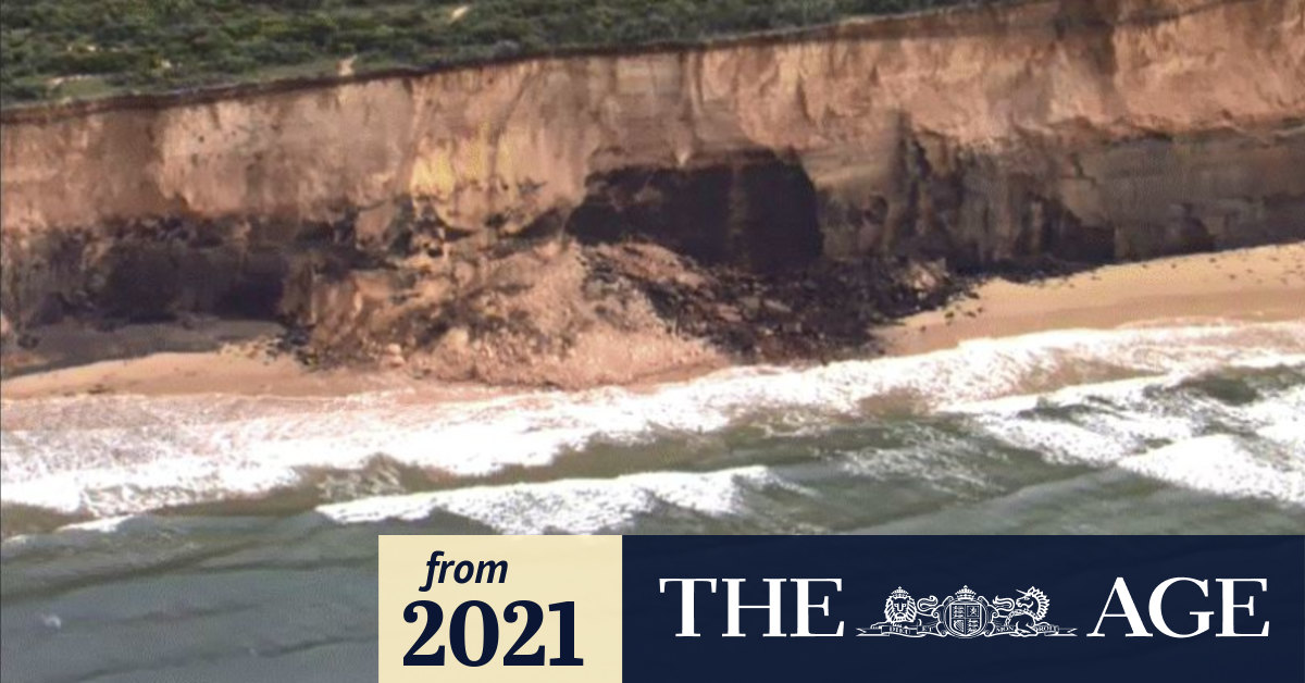 Great Ocean Road landslip: Anglesea cliff collapses ‘with a huge boom ...