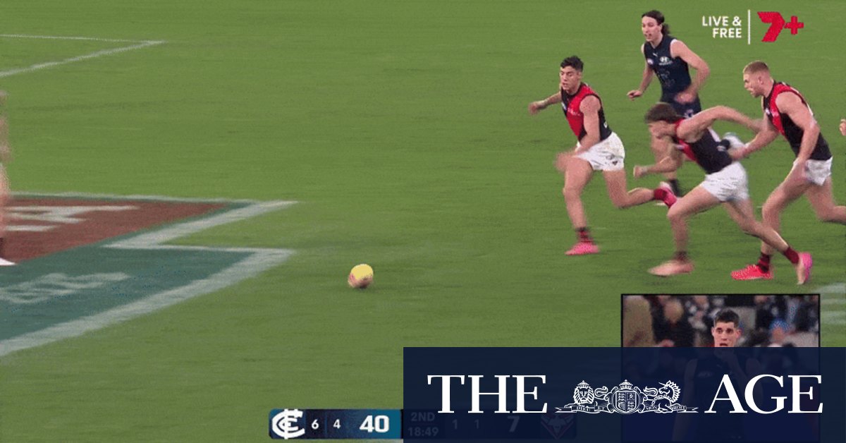 Carlton vs Essendon: Sam Durham’s clash with Adam Cerra criticised by ...