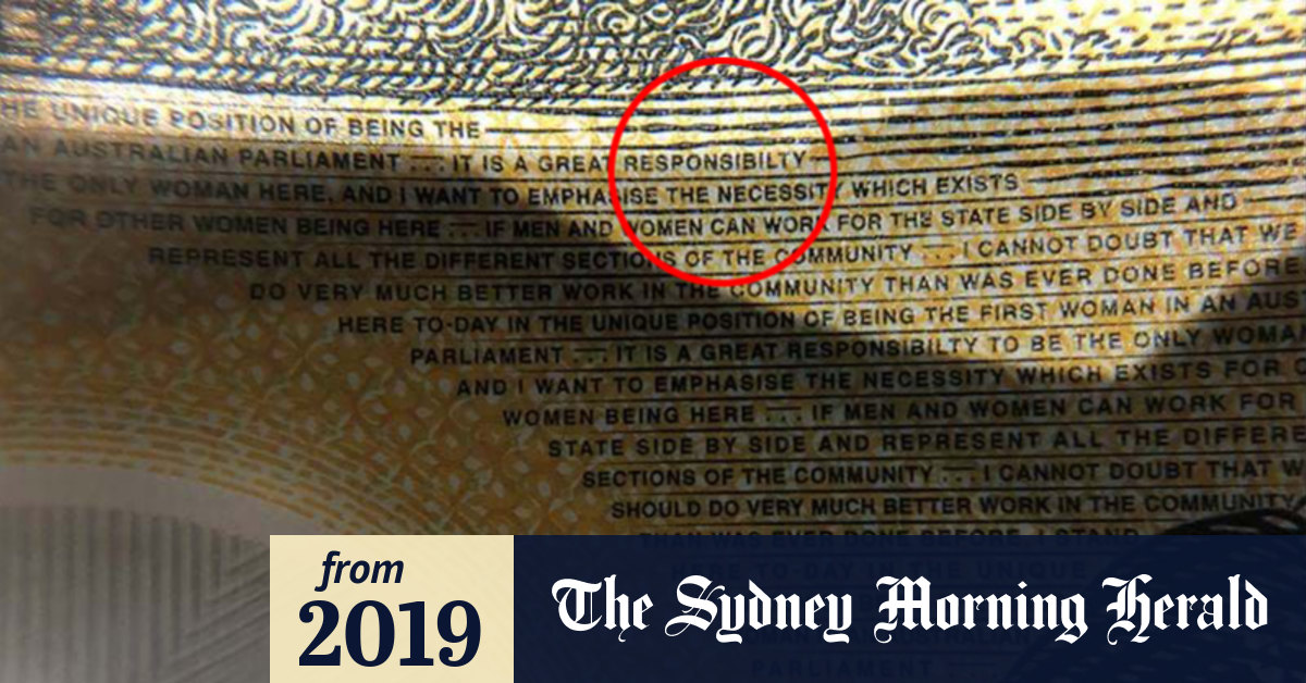 RBA prints $50 note with typo