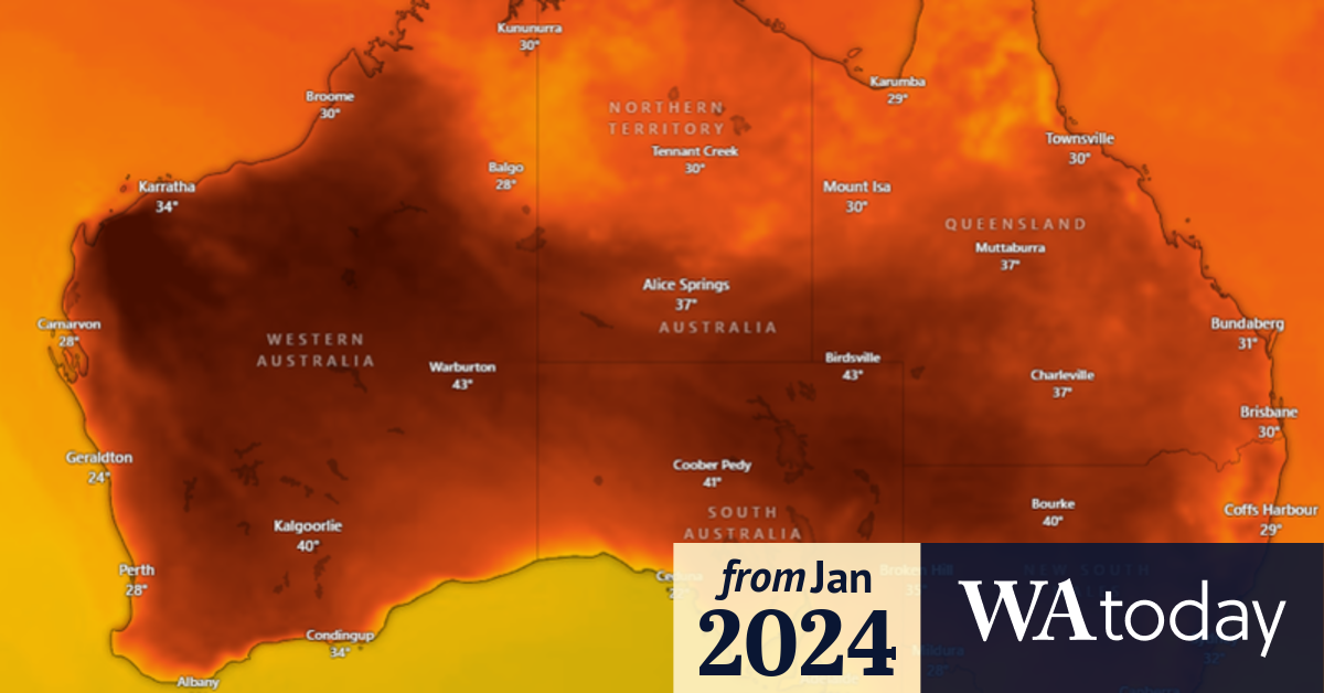 Warmth tipped to flow east from heatwave scorching WA
