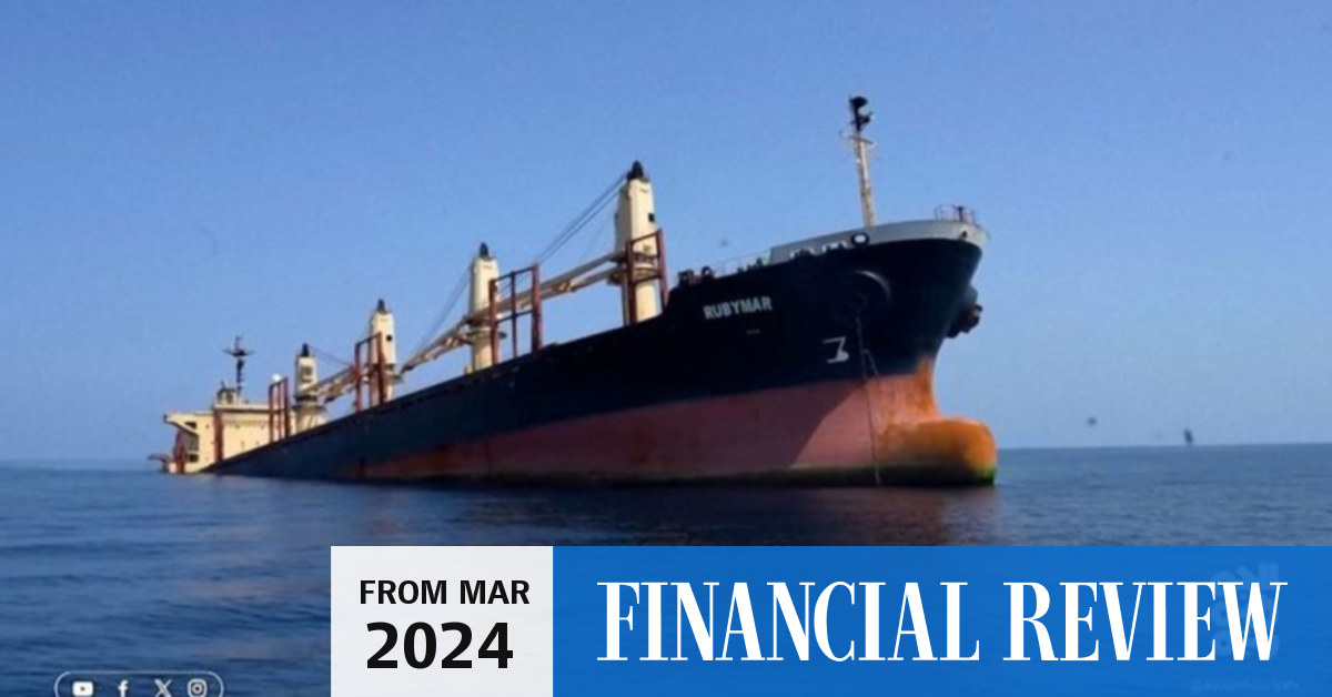 Houthi Red Sea attacks: Rubymar cargo ship sinks after ballistic ...