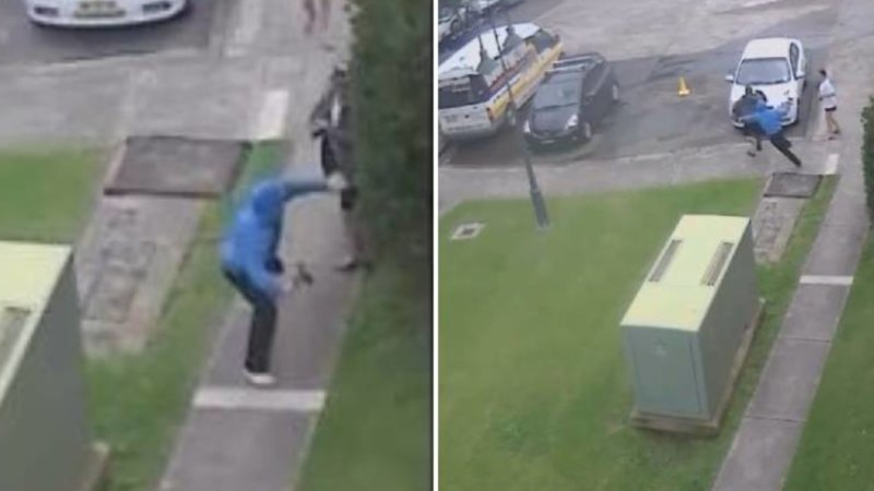 'Like the devil himself': CCTV captured Wollongong axe attack
