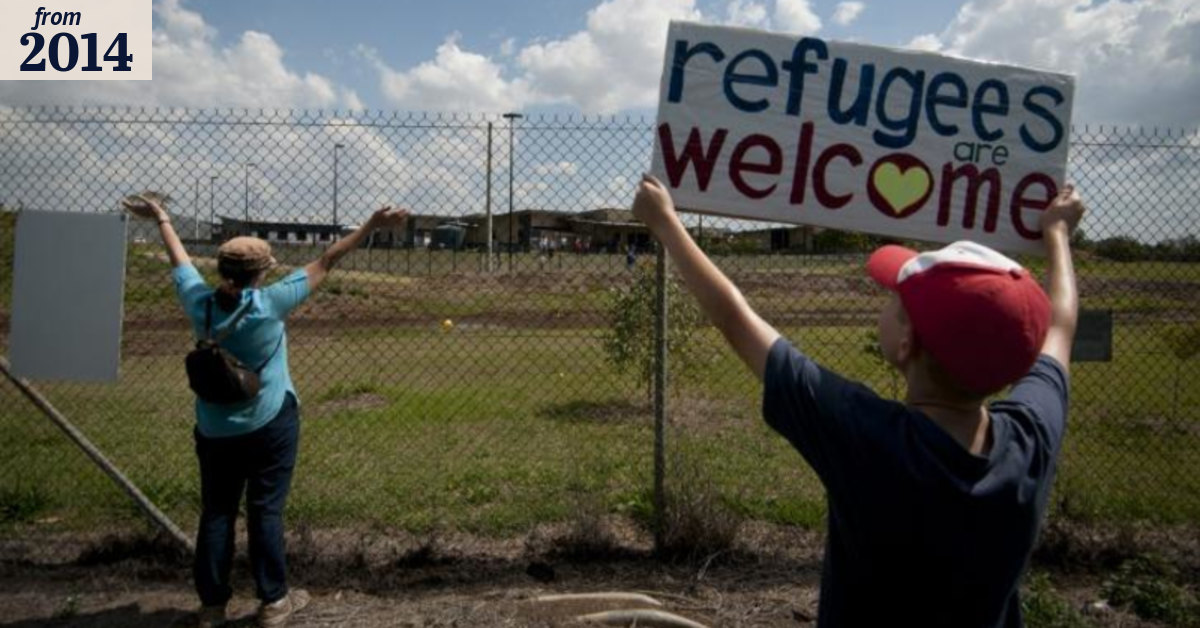 Protesters and refugees in full voice at Pinkenba