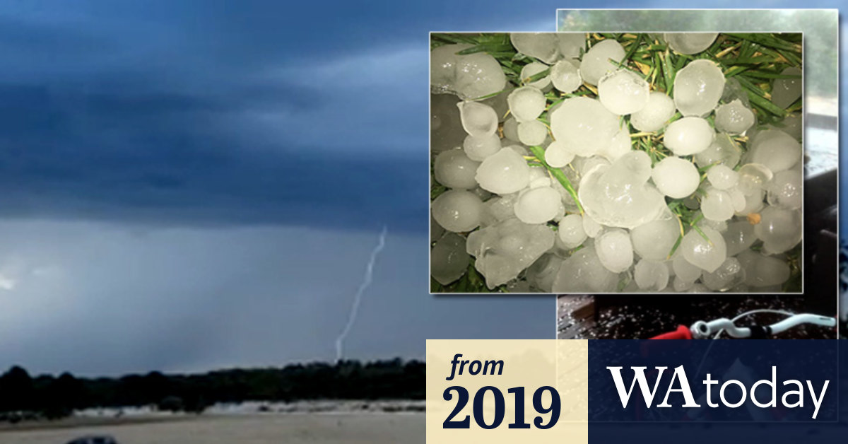 'Golf ball-sized' hail hits north-east of Perth during morning thunderstorm