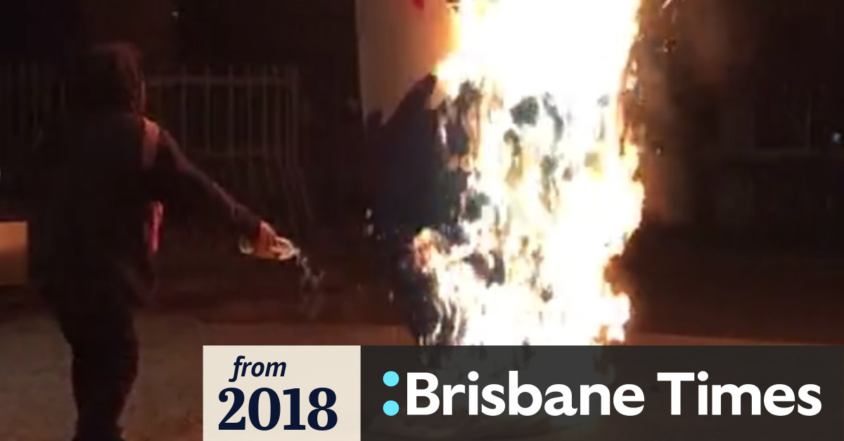 Police release footage of arson attack on Games countdown clock