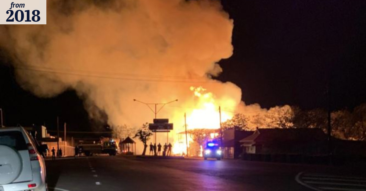 Century-old hotel in outback Queensland destroyed by fire