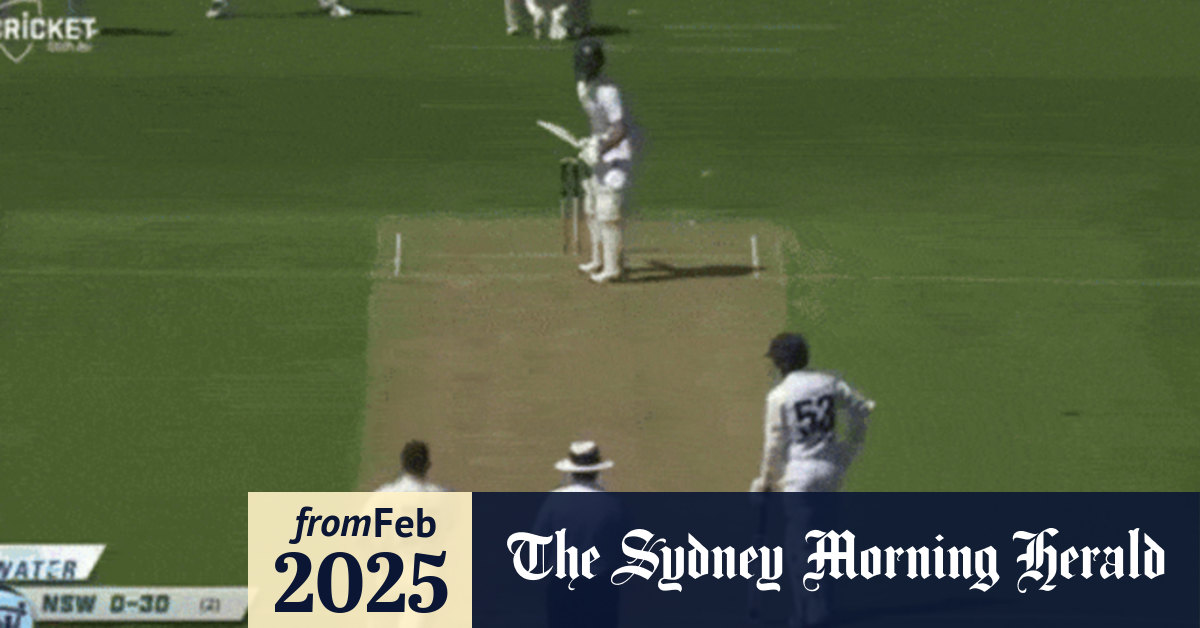 Sam Konstas ramp shot: NSW opener bowled after seven-ball Sheffield ...