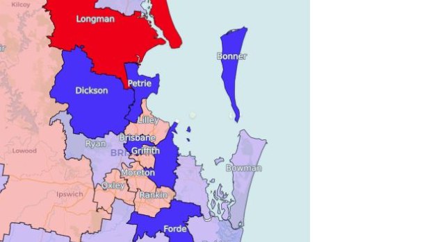 The south-east Queensland seats in play on election day