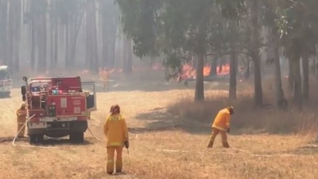 Peninsula bushfire under control after burning close to homes