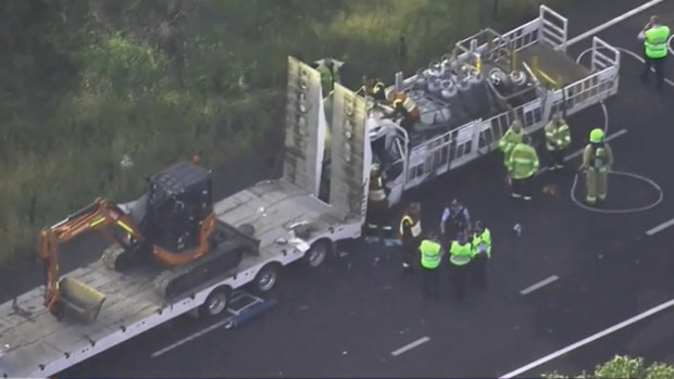 M7 crash kills truck driver in Sydney’s south-west