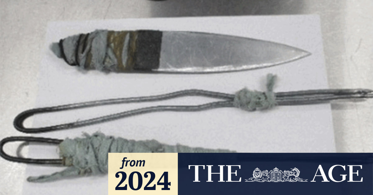 Weapons in Victorian prisons: Shivs, knuckle dusters and bludgeons ...