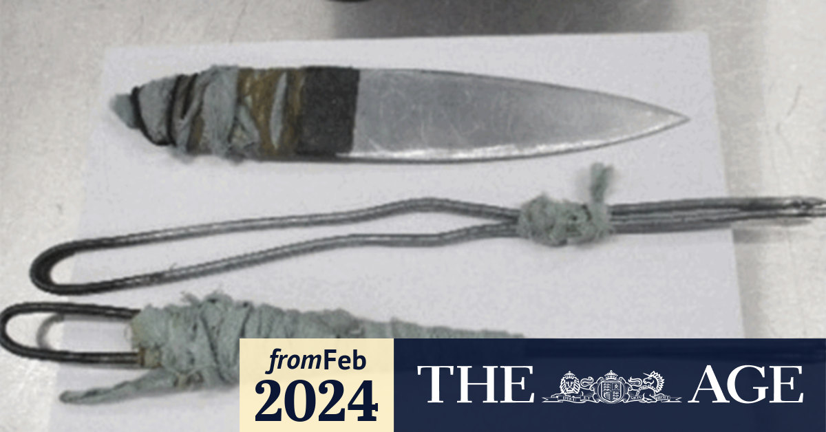 Weapons in Victorian prisons: Shivs, knuckle dusters and bludgeons ...