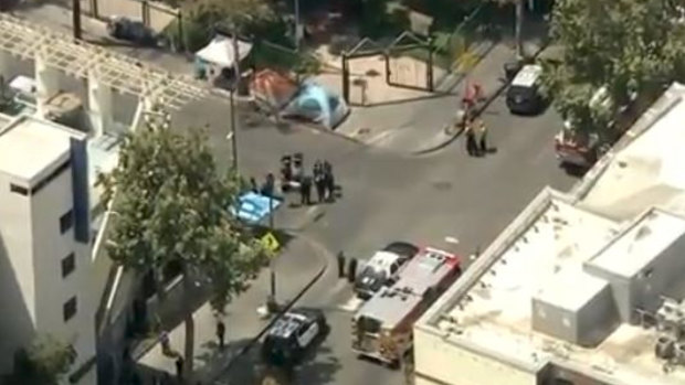 LA shooting: Four wounded, female shooter remains at large