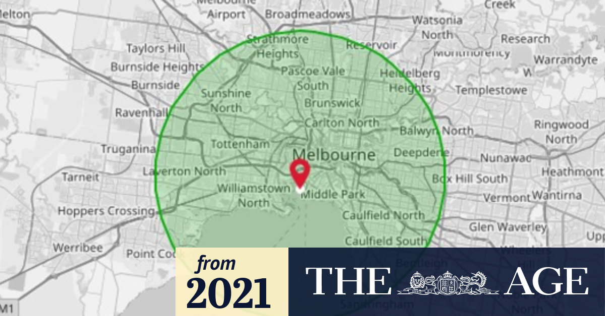 Melbourne 15km radius: How far can I travel?