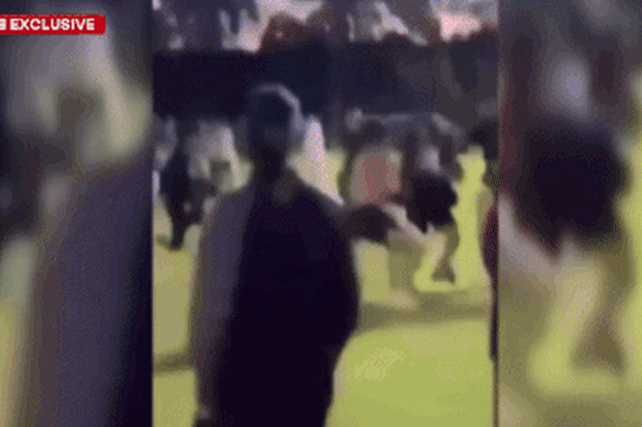 Wild OzTag brawl at Parry Park, Lakemba