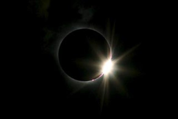 Total solar eclipse in Exmouth