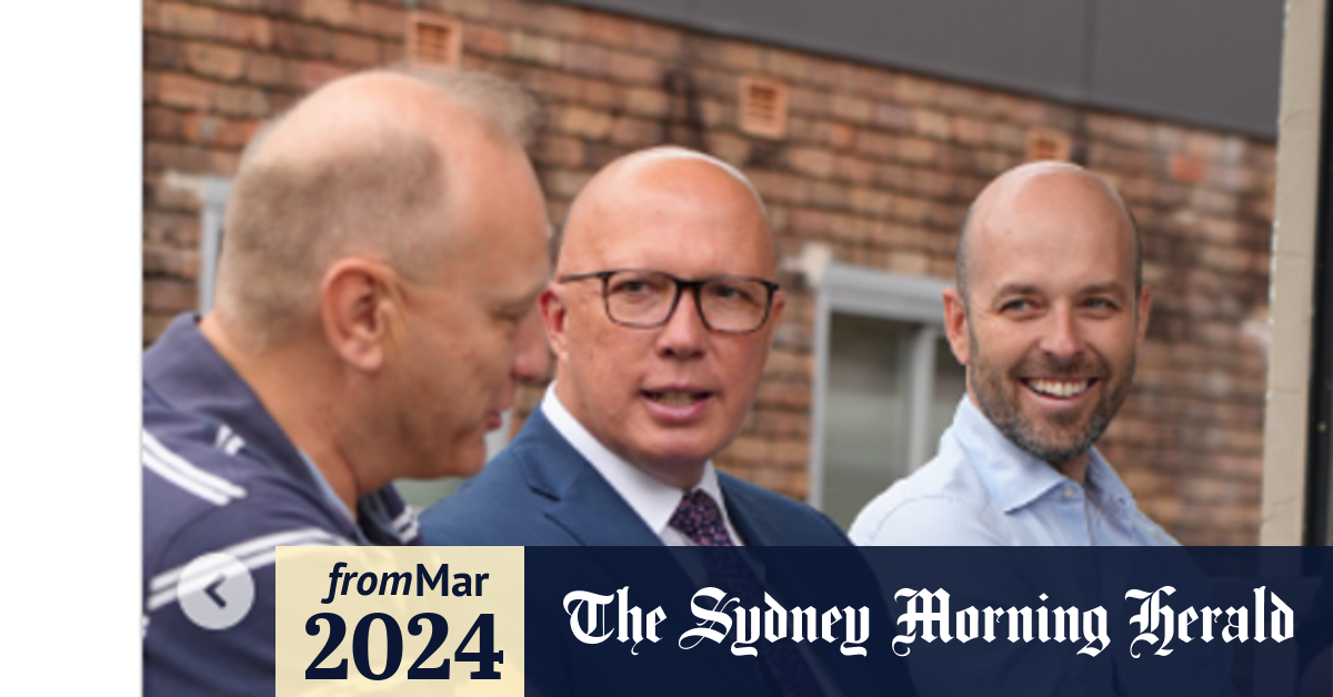 CBD: Peter Dutton spotted in seat of Hughes with Matt Daniel