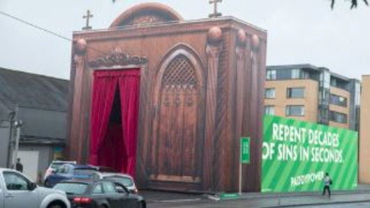 Before pope's Dublin visit, drive-through confession booth installed