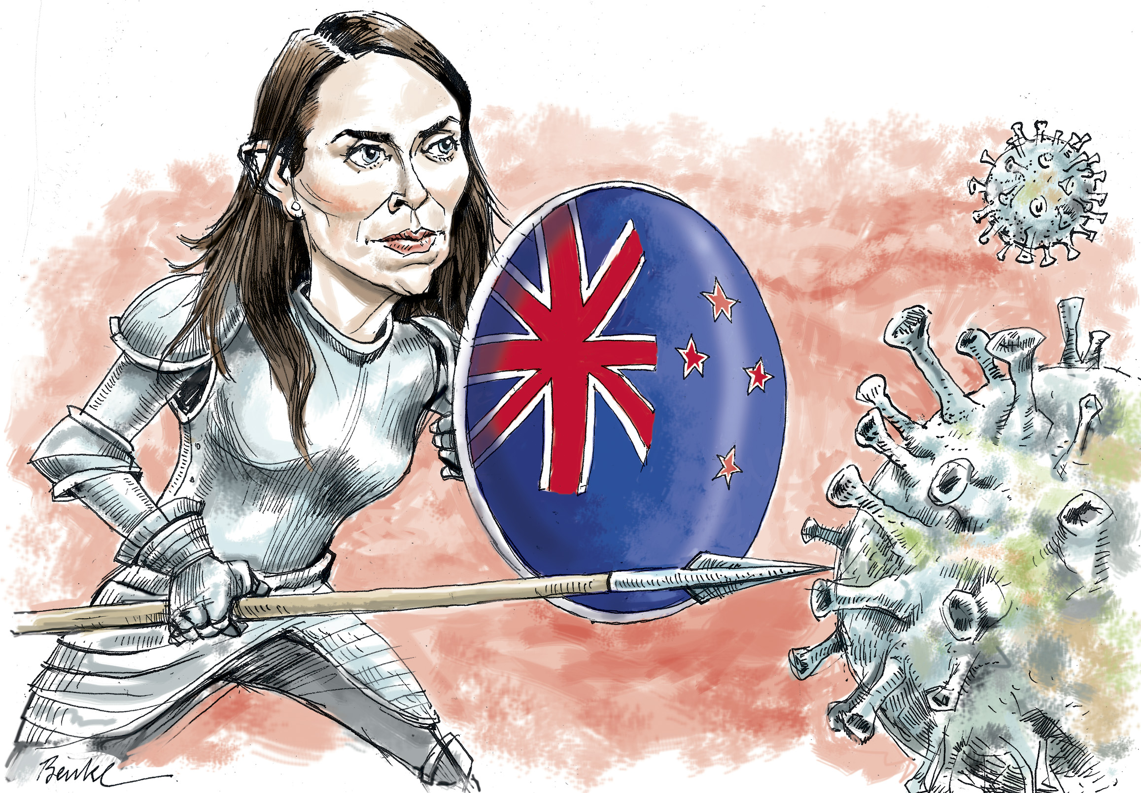 Jacinda Ardern keeps up the good fight : r/editorialcartoons
