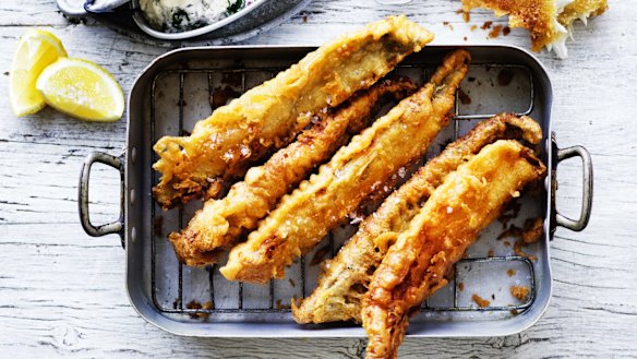 Neil Perry's farro salad, and fried whiting with beer batter