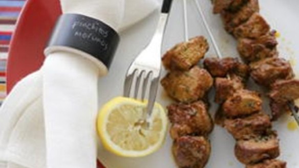 Char-grilled Moorish goat skewers