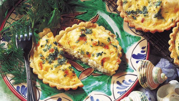 Herbed fish tartlets