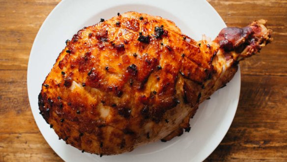 Pig out: Darren Purchese and Cath Claringbold's Christmas feast