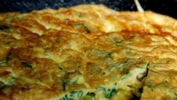 Rocket and parmesan frittata