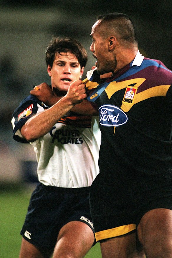 Jonah Lomu death: ACT Brumbies plan to stop giant and Rod Kafer's battering