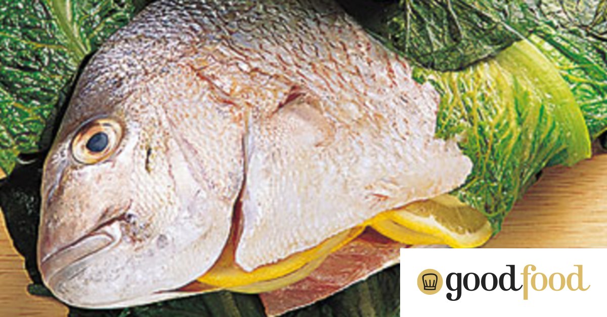 Poached whole snapper