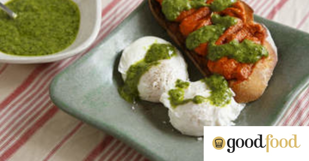 Sobrasada, poached eggs and mojo dressing