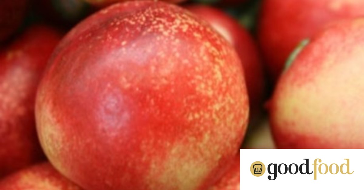 Honey nectarines with raspberries and Greek-style yoghurt