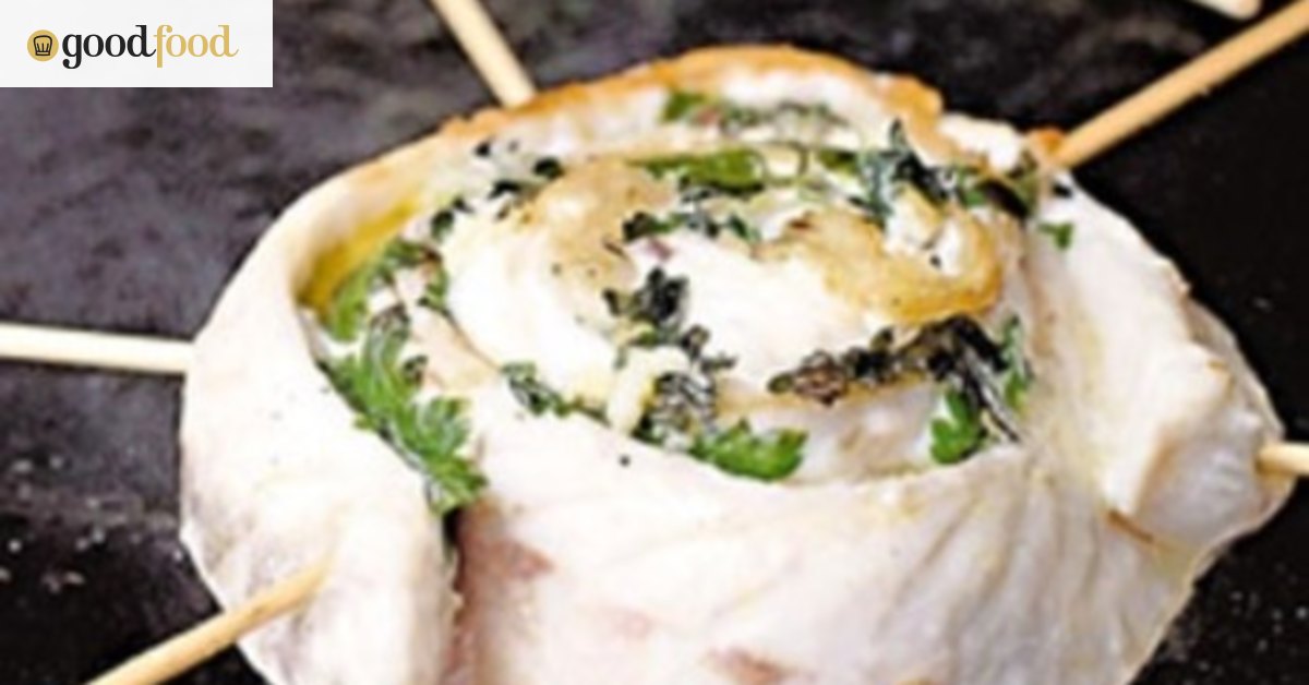 Grilled flathead fillets with parsley and garlic