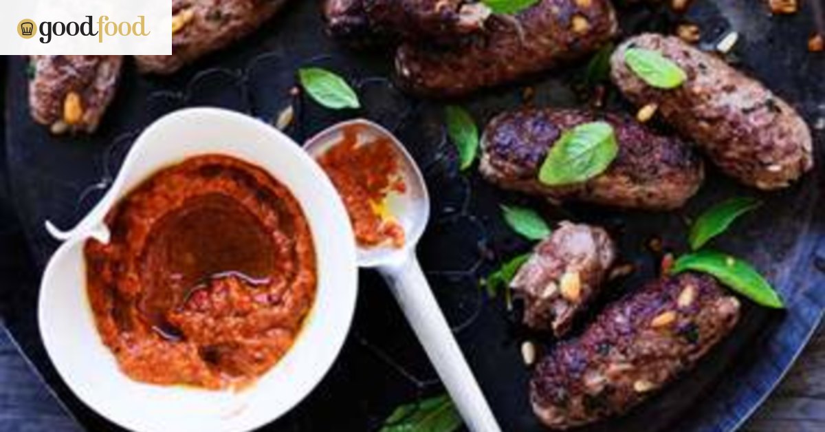 Lamb kofta with muhammara