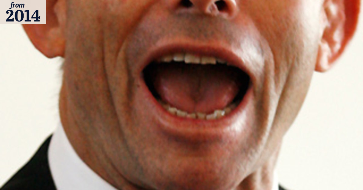 Tony Abbott becomes a slow-talking PM