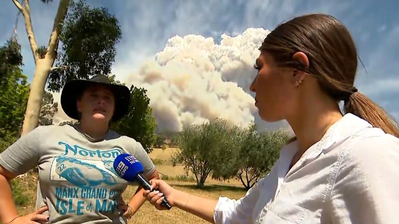 Erratic and fast-moving bushfire threatens towns