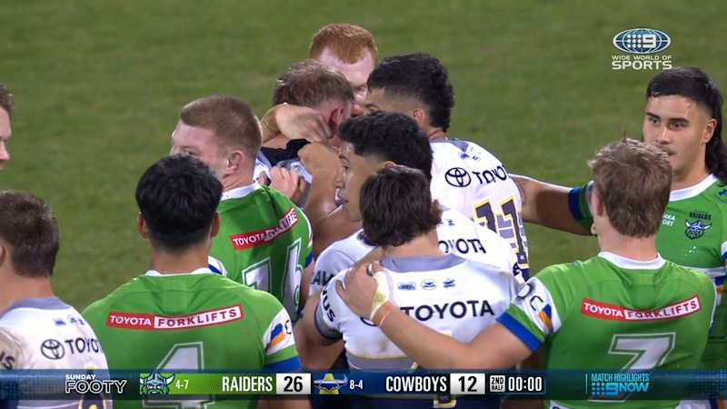 Full-time scuffle breaks out