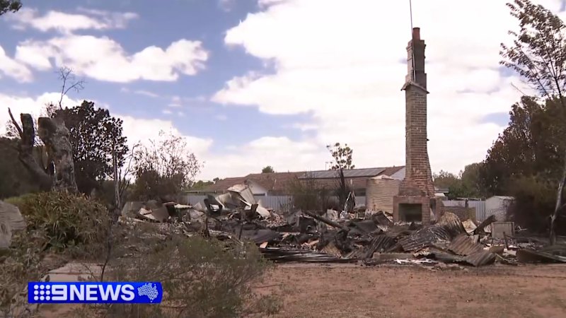 'The fire was running as fast as the ute was going'