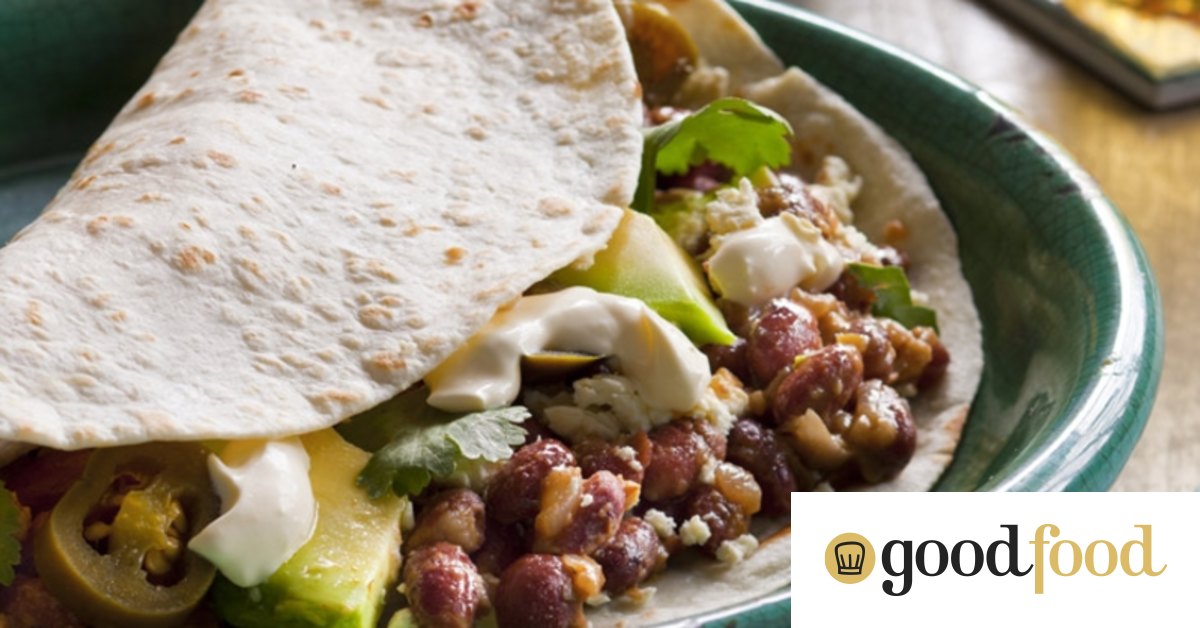 Baleadas with red beans and feta