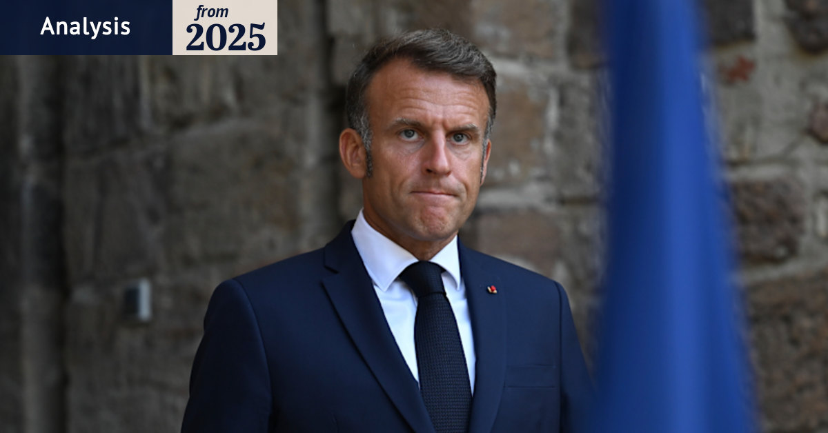 French President Emmanuel Macron wanders alone by the Seine as his grip ...