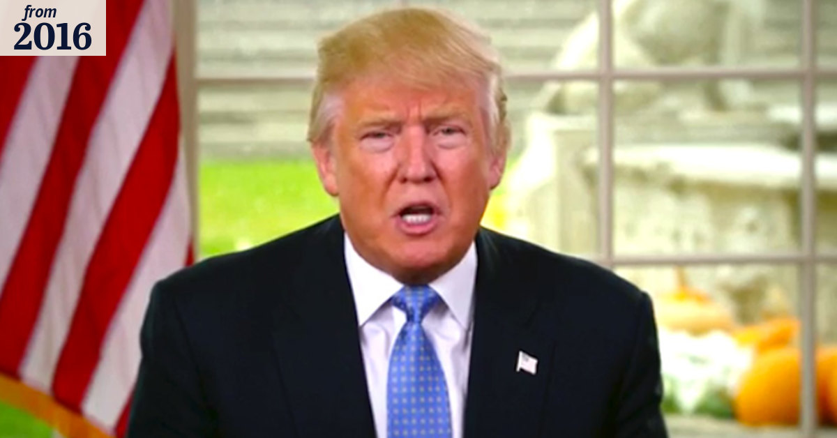 Donald Trump shares message of unity