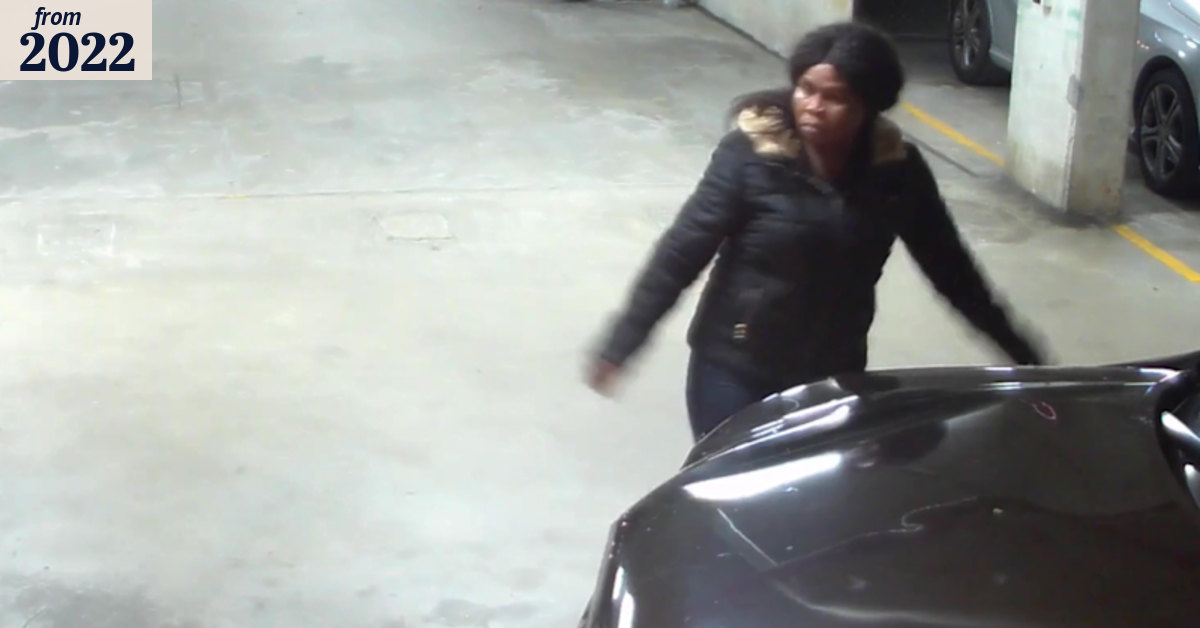 CCTV of Jackline Musa before and after fatal collision