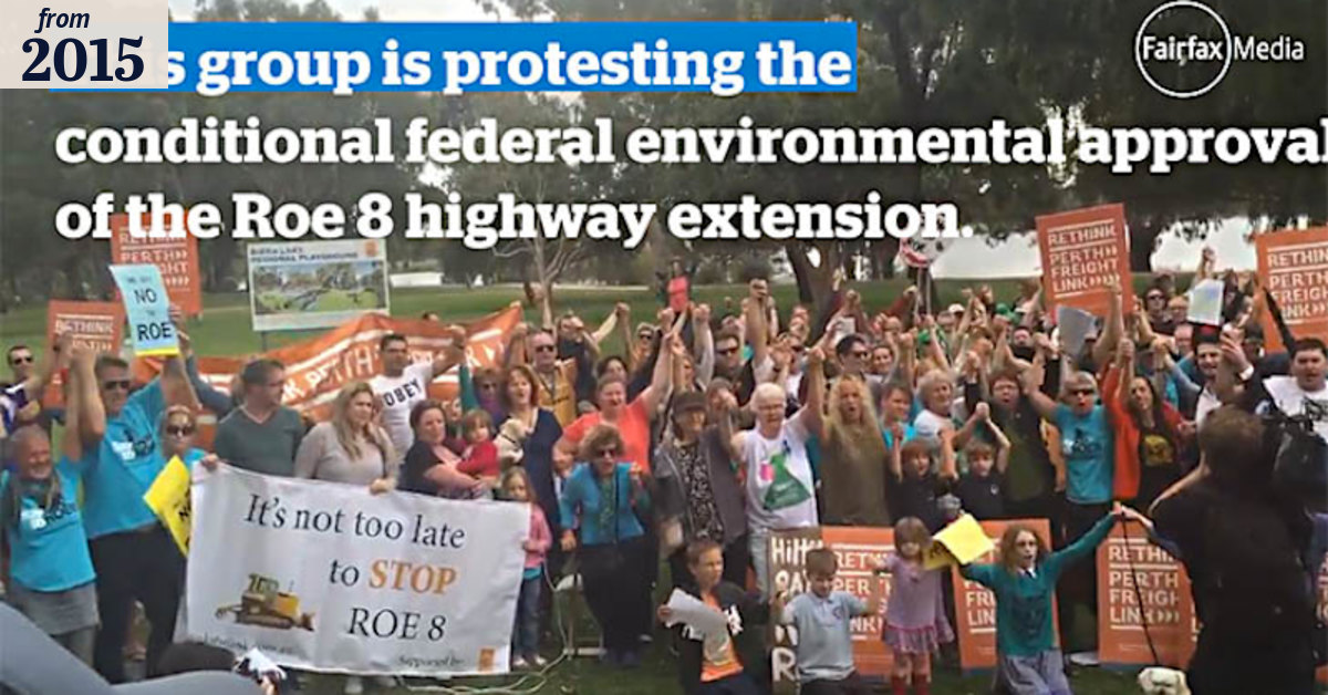 Beeliar Roe-8 protest