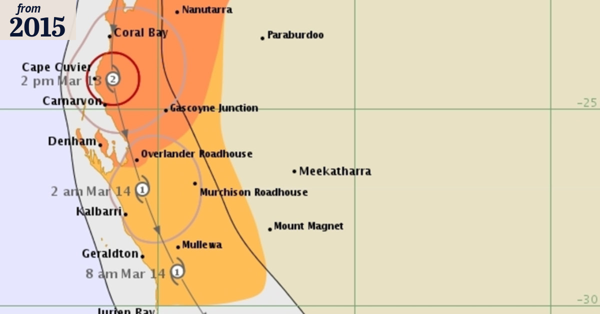 Cyclone Olwyn: Chevron workers stranded on Barrow Island