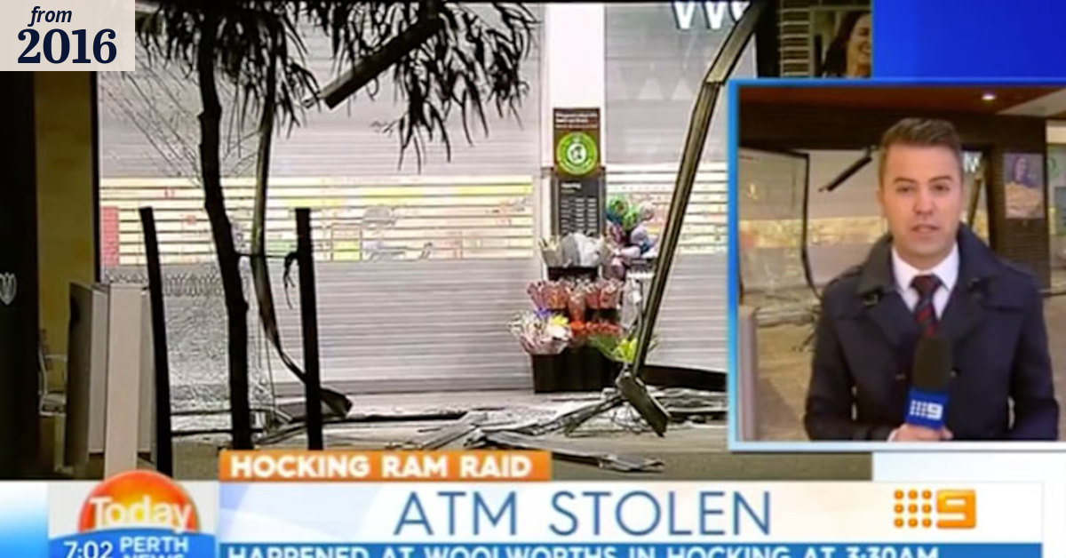 ATM stolen in ram-raid