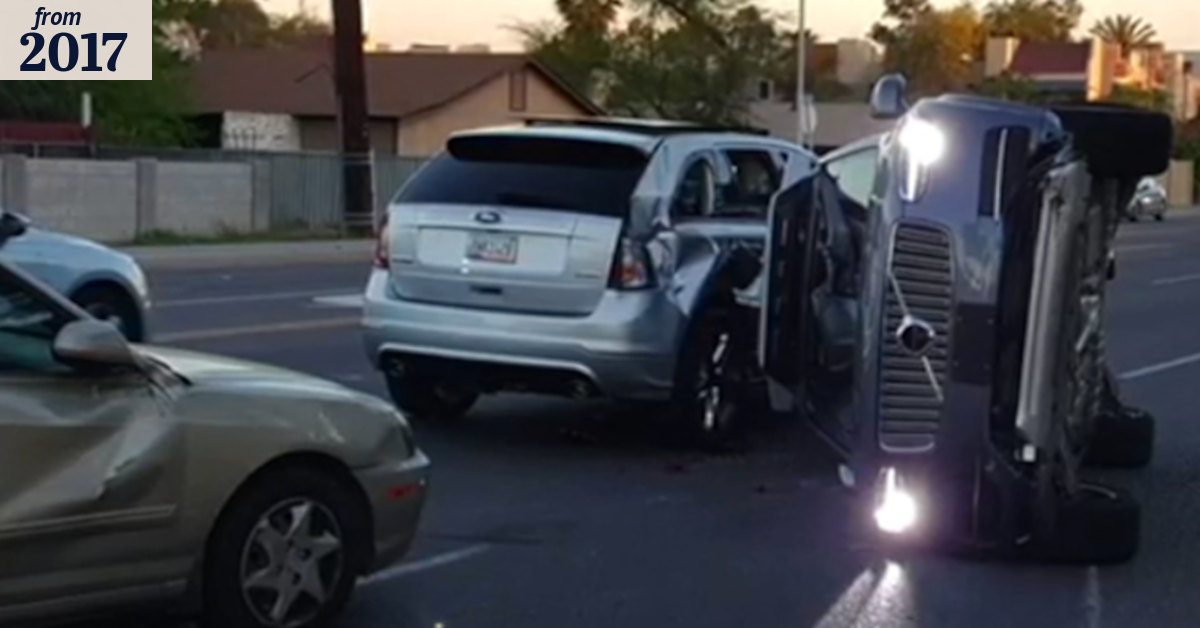 Uber driverless car crashes in Arizona