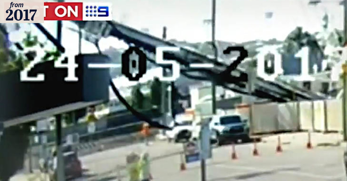Video shows drilling rig collapse